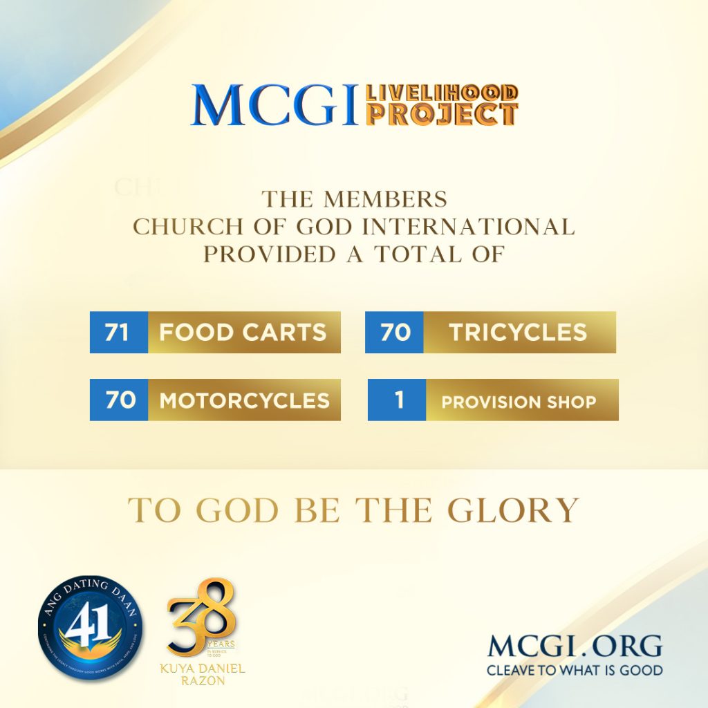 A Celebration of Good Works from a Peaceful Heart: MCGI ends 2021 with ...