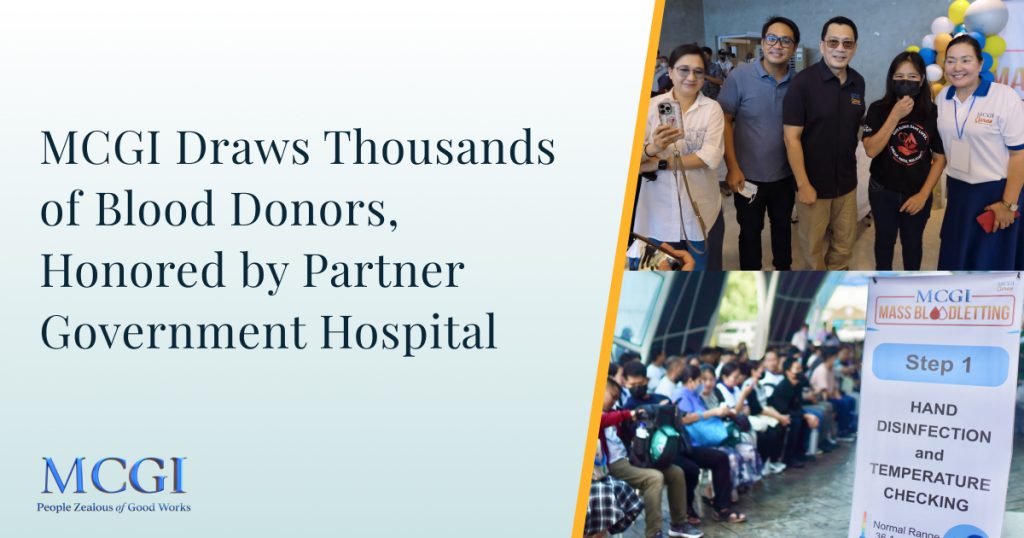 MCGI Draws Thousands of Blood Donors, Honored by Partner Government Hospital - MCGI.org